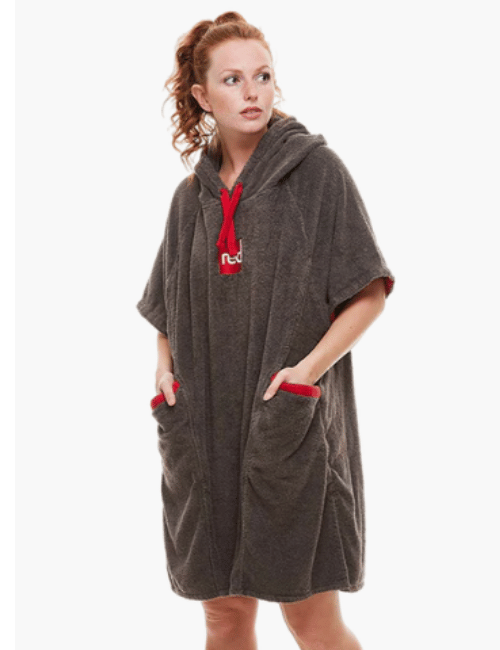 Red Original Luxury Towelling Change Robe for Swimmers and Paddlers ...